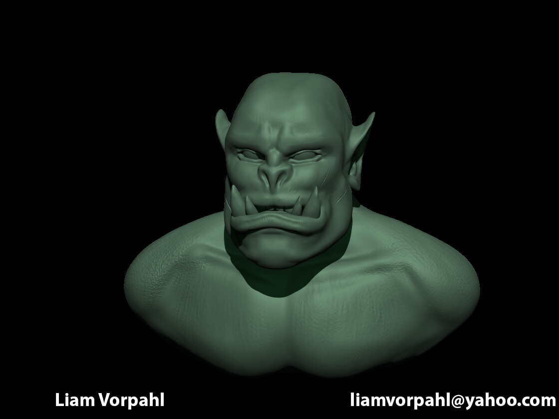 ArtStation - Orc Face Sculpt