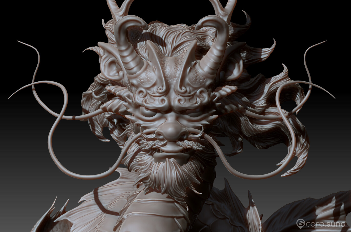 ArtStation - Chinese Dragon Sculpt High-Res