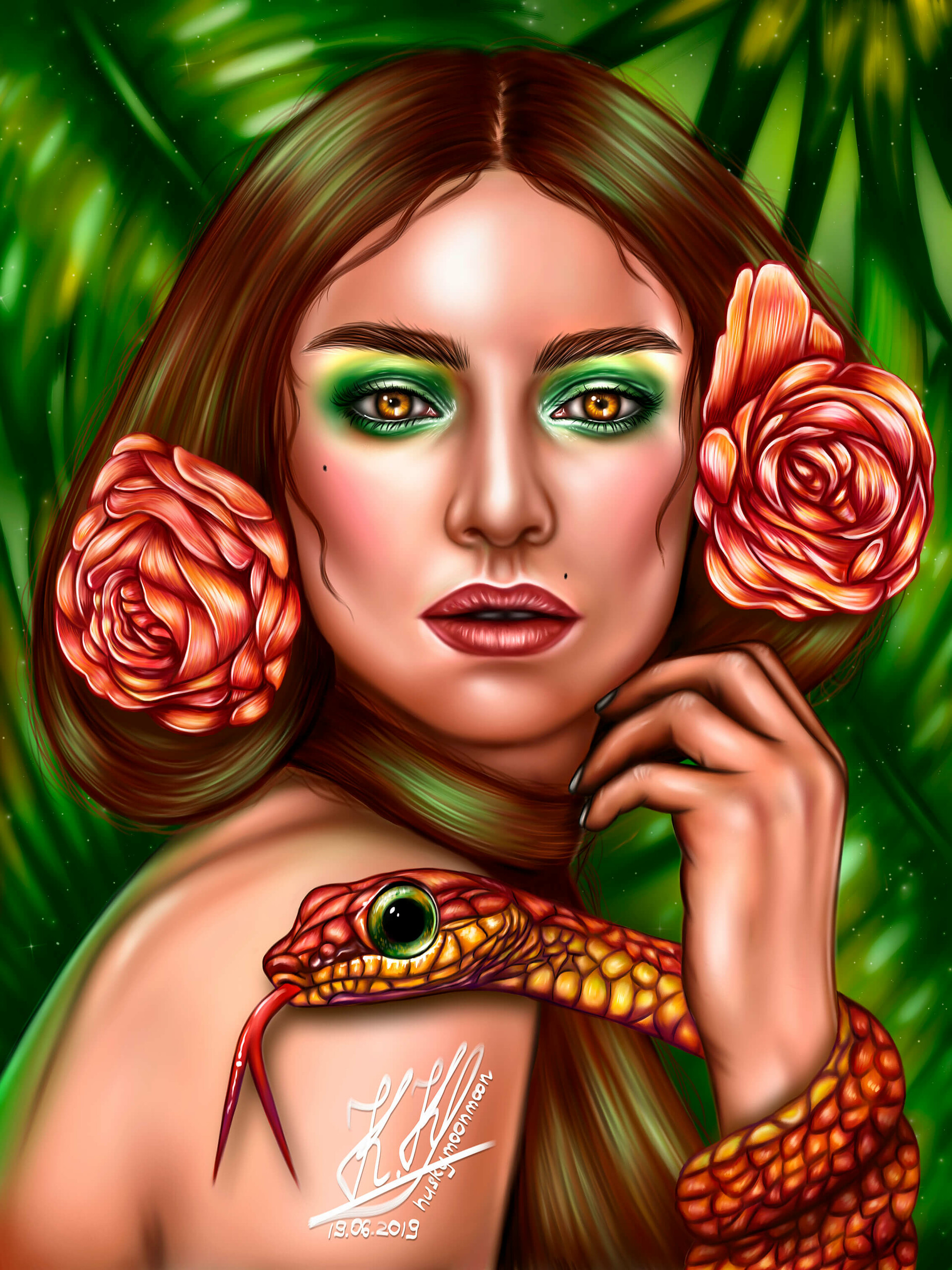 ArtStation - Girl with a snake