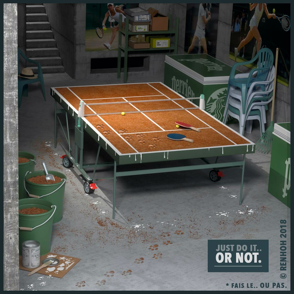 Ren Hoh - Rolland Garros table