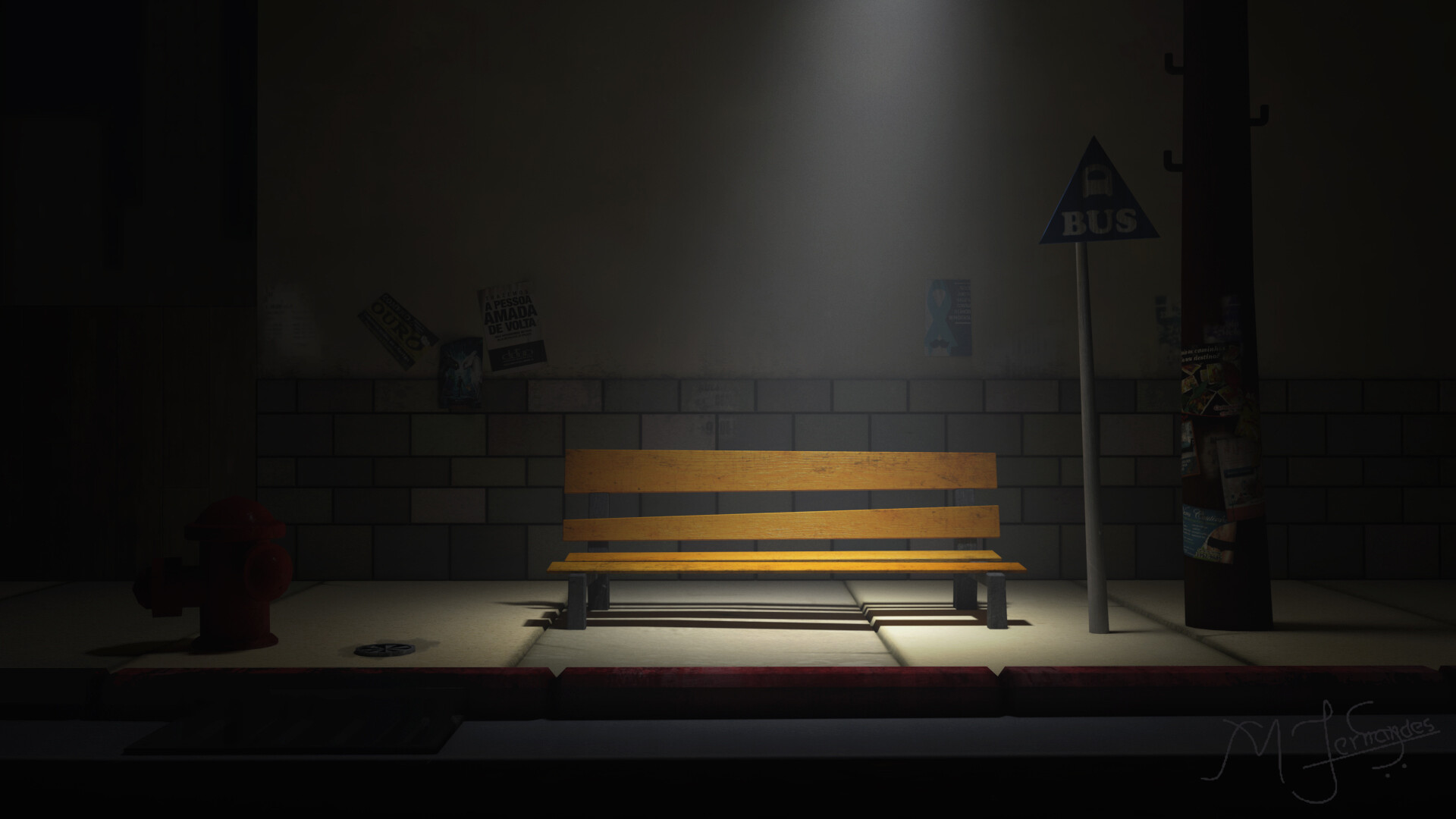 ArtStation - Environment Bus Stop
