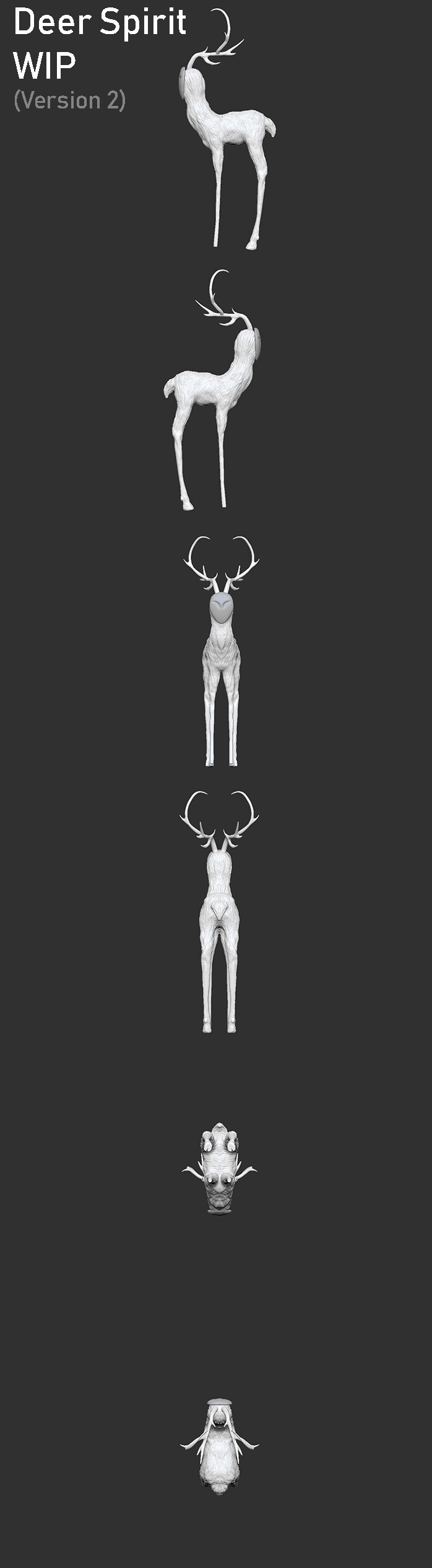 ArtStation - Deer Spirit WIP 2