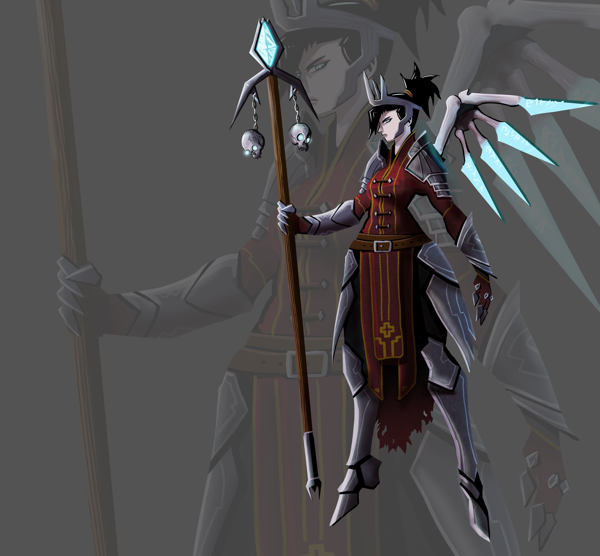 ArtStation - Necromercy Overwatch skin Concept