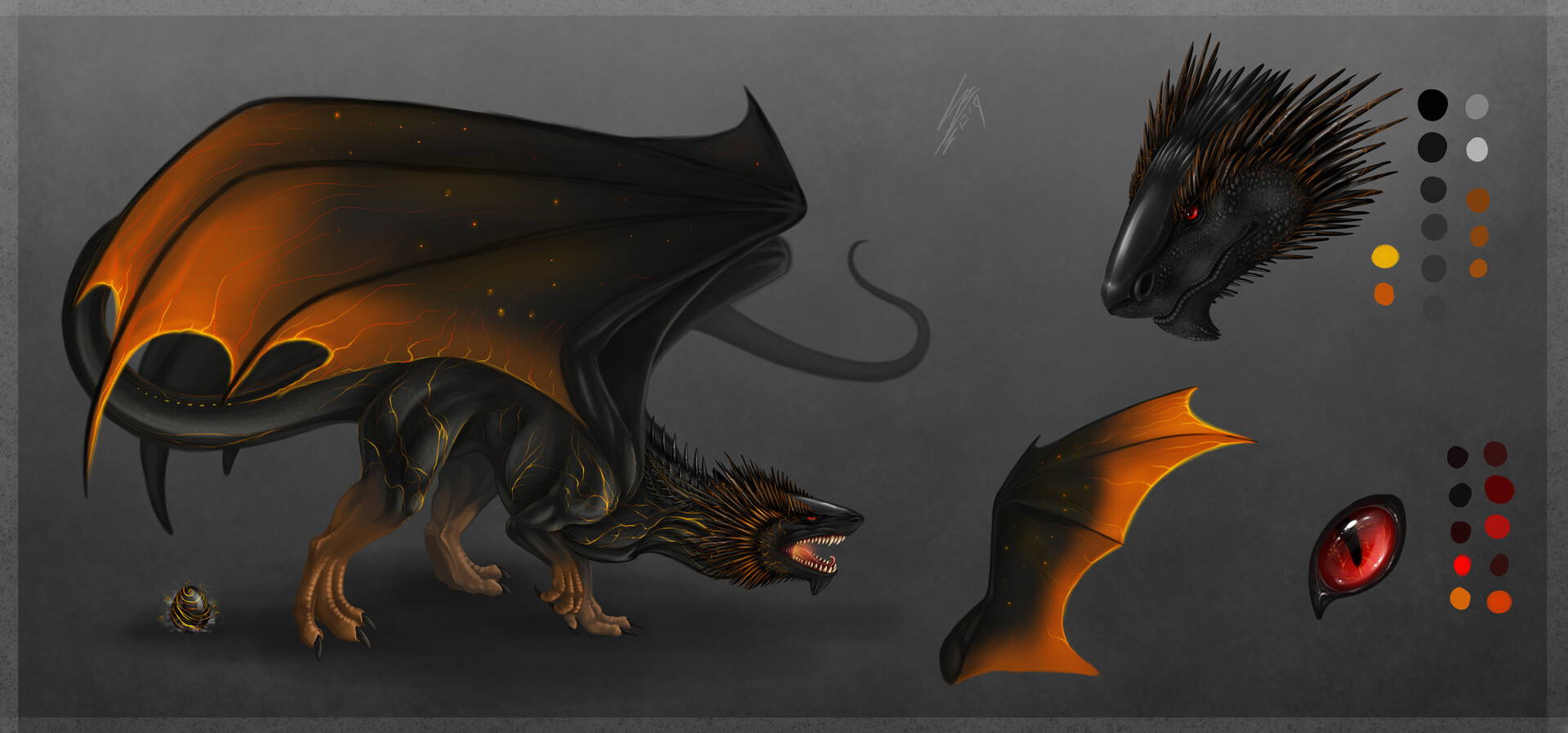 ArtStation - Dragon ref sheet