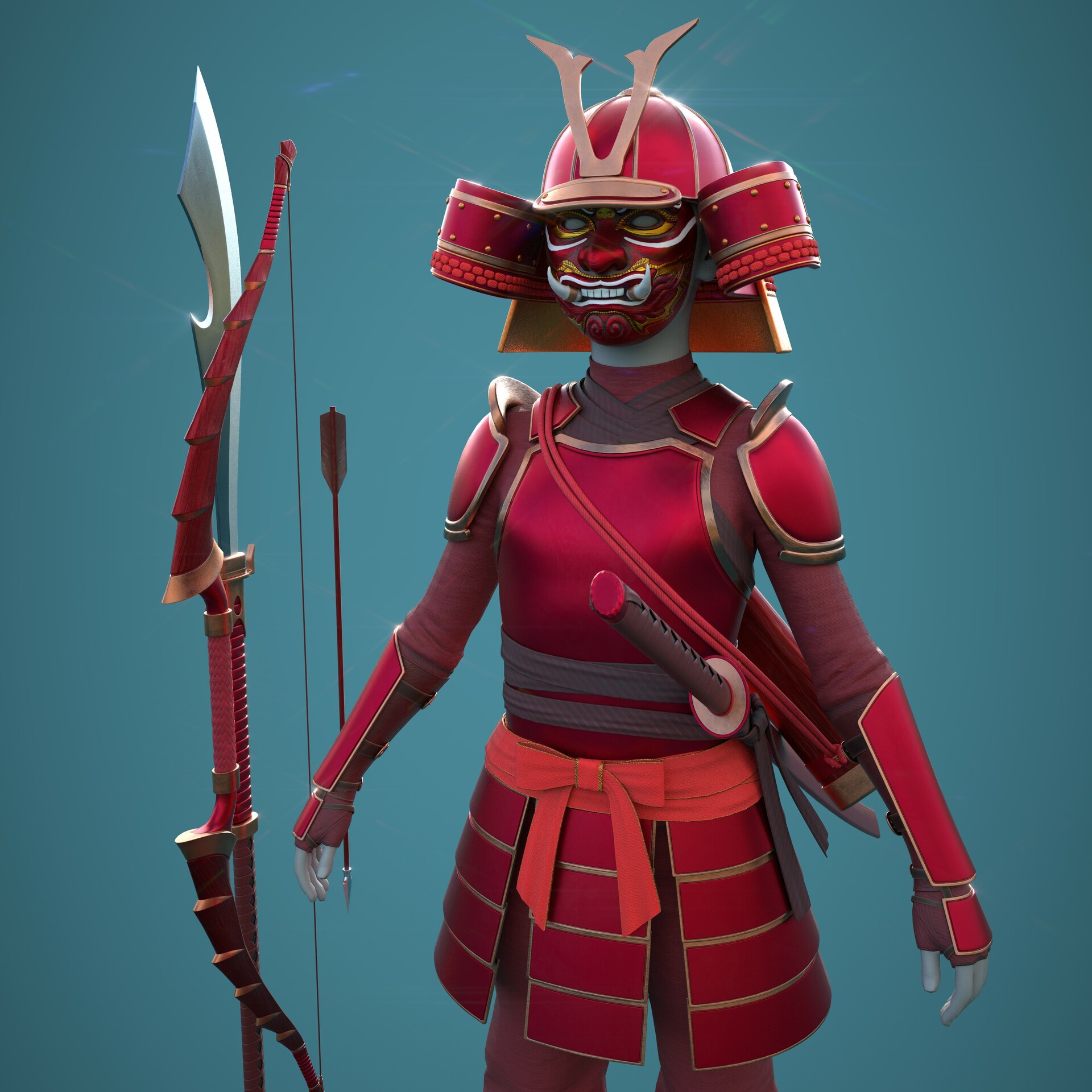 ArtStation - Samurai female armor