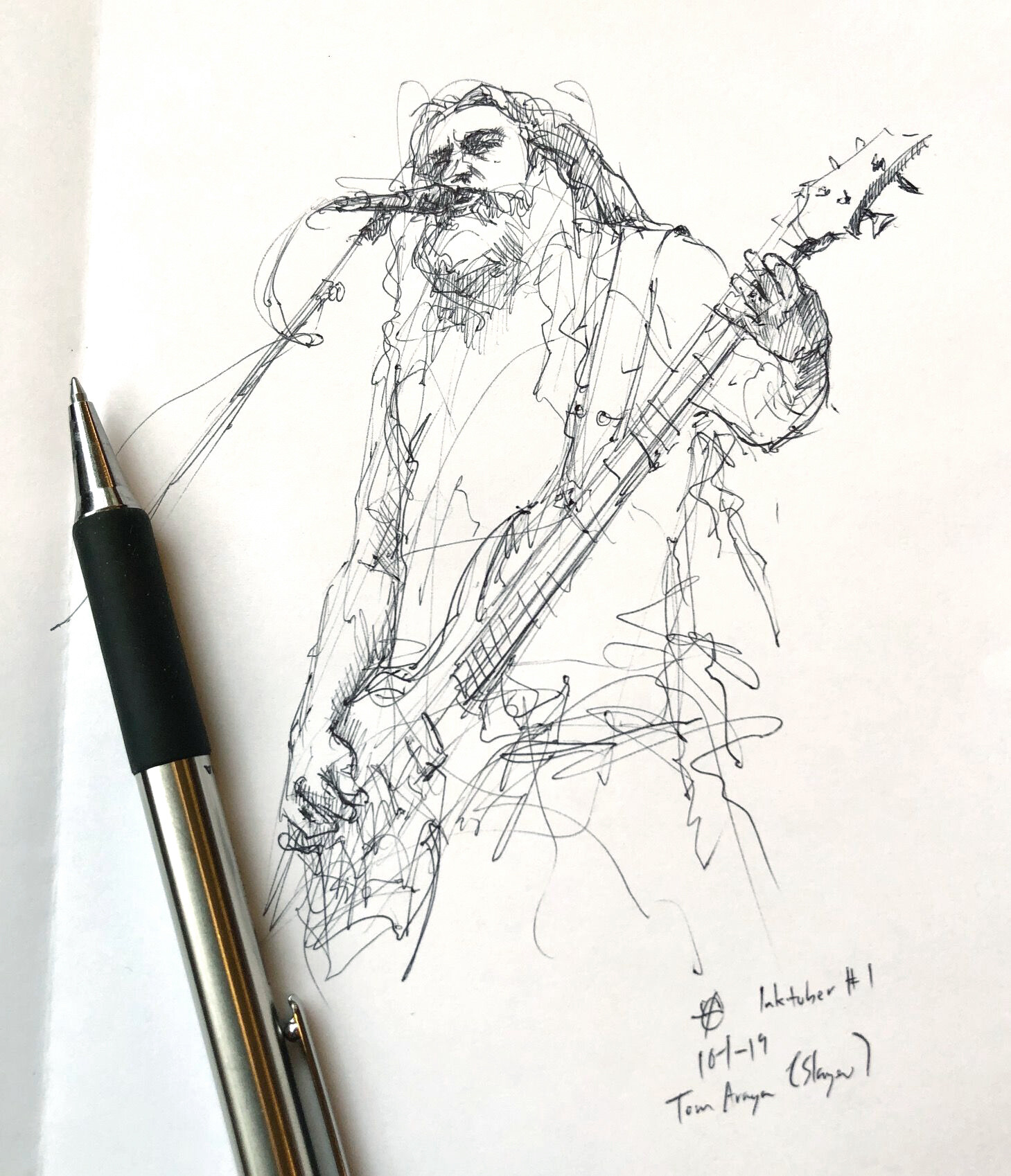 ArtStation - Inktober 2019 Day 1: Tom Araya