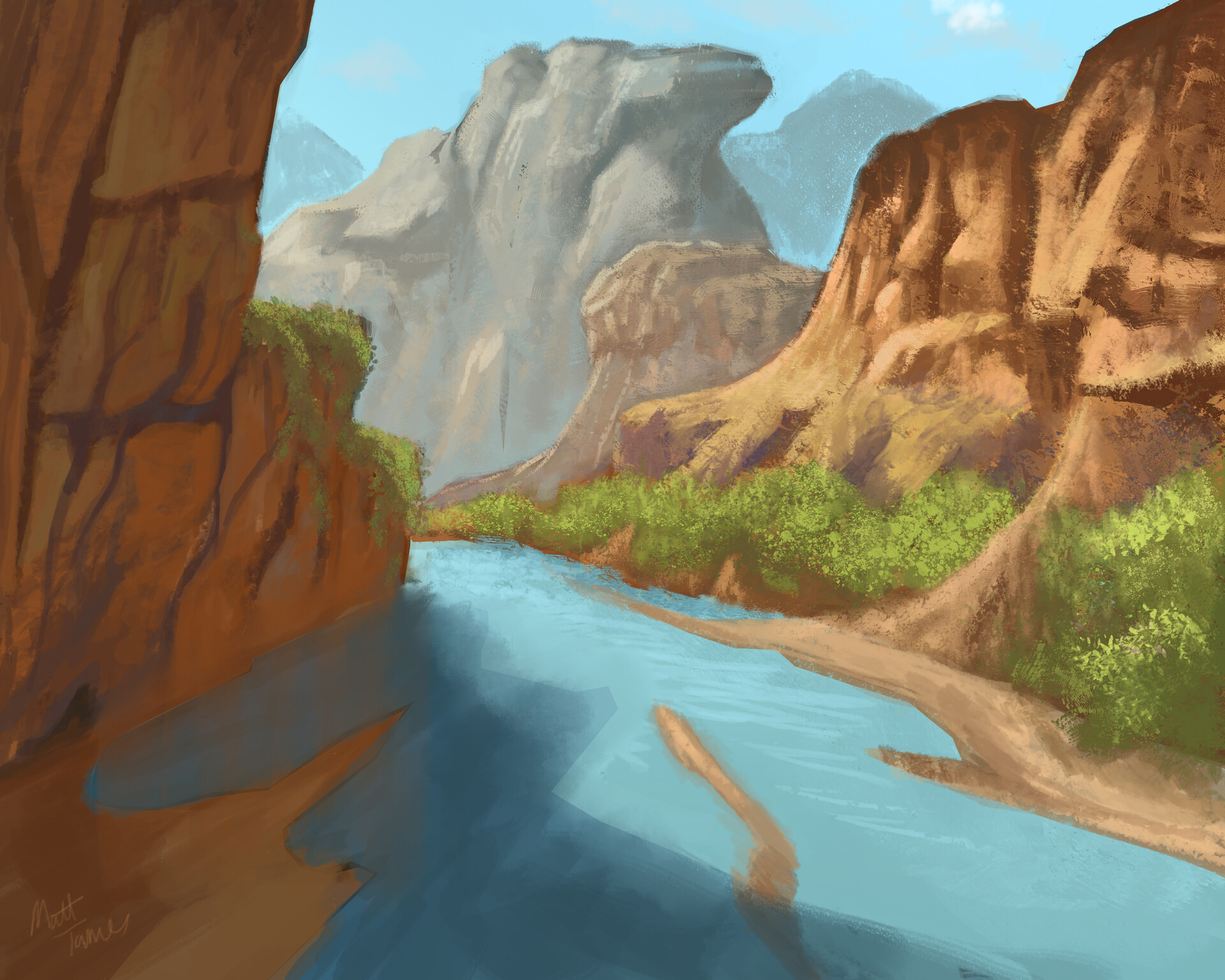 ArtStation - Desert Environment Sketch