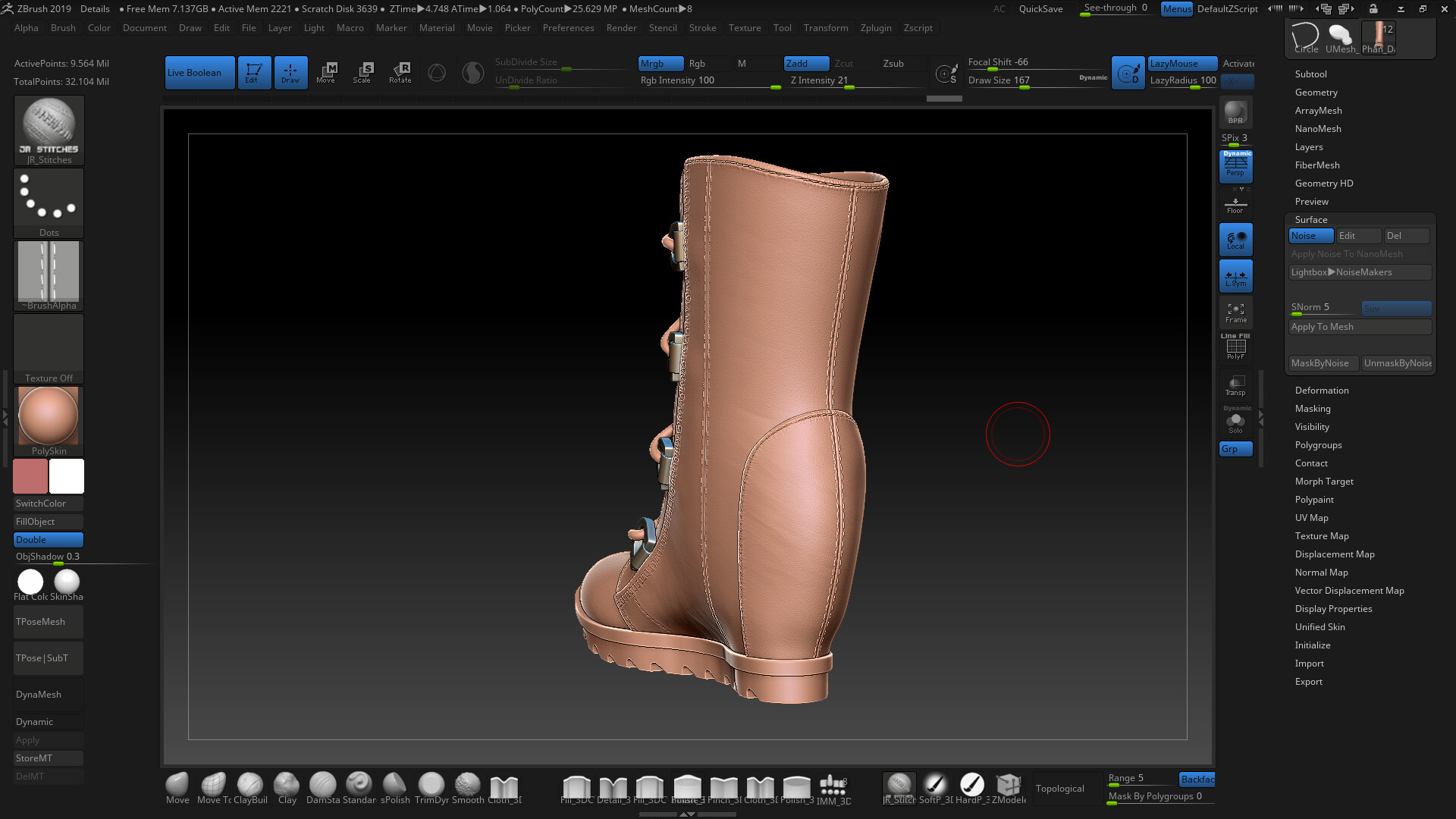 Phong Ly - Stylized Boots in ZBrush 2019