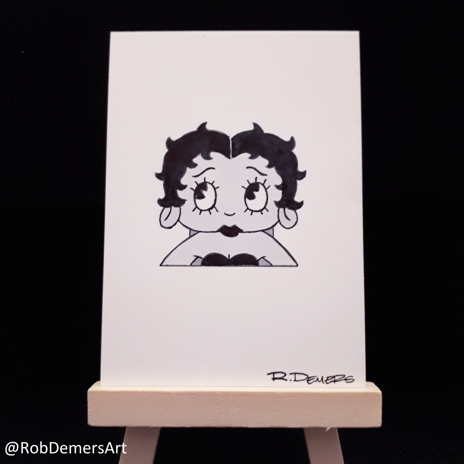 ArtStation - Inktober Day 1: Mini Betty Boop