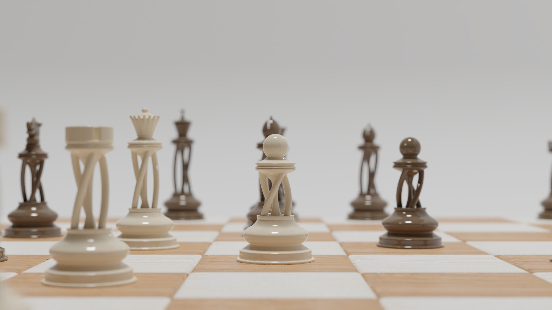 ArtStation - Chess Pieces with Twisted Base