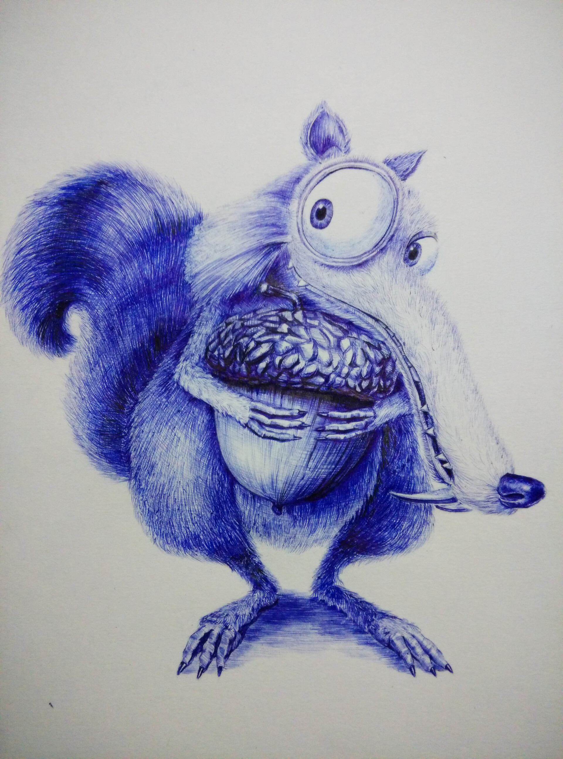 how to draw ice age squirrel