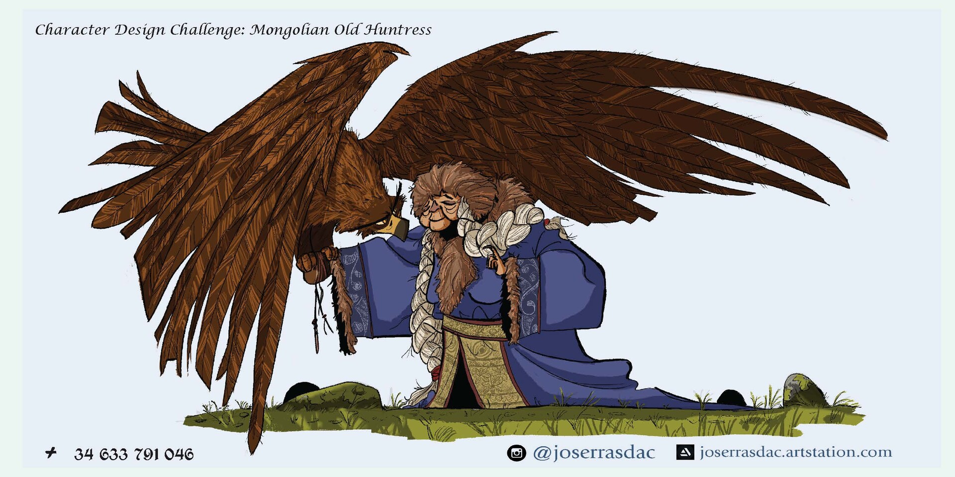 ArtStation - Mongolian Old Huntress