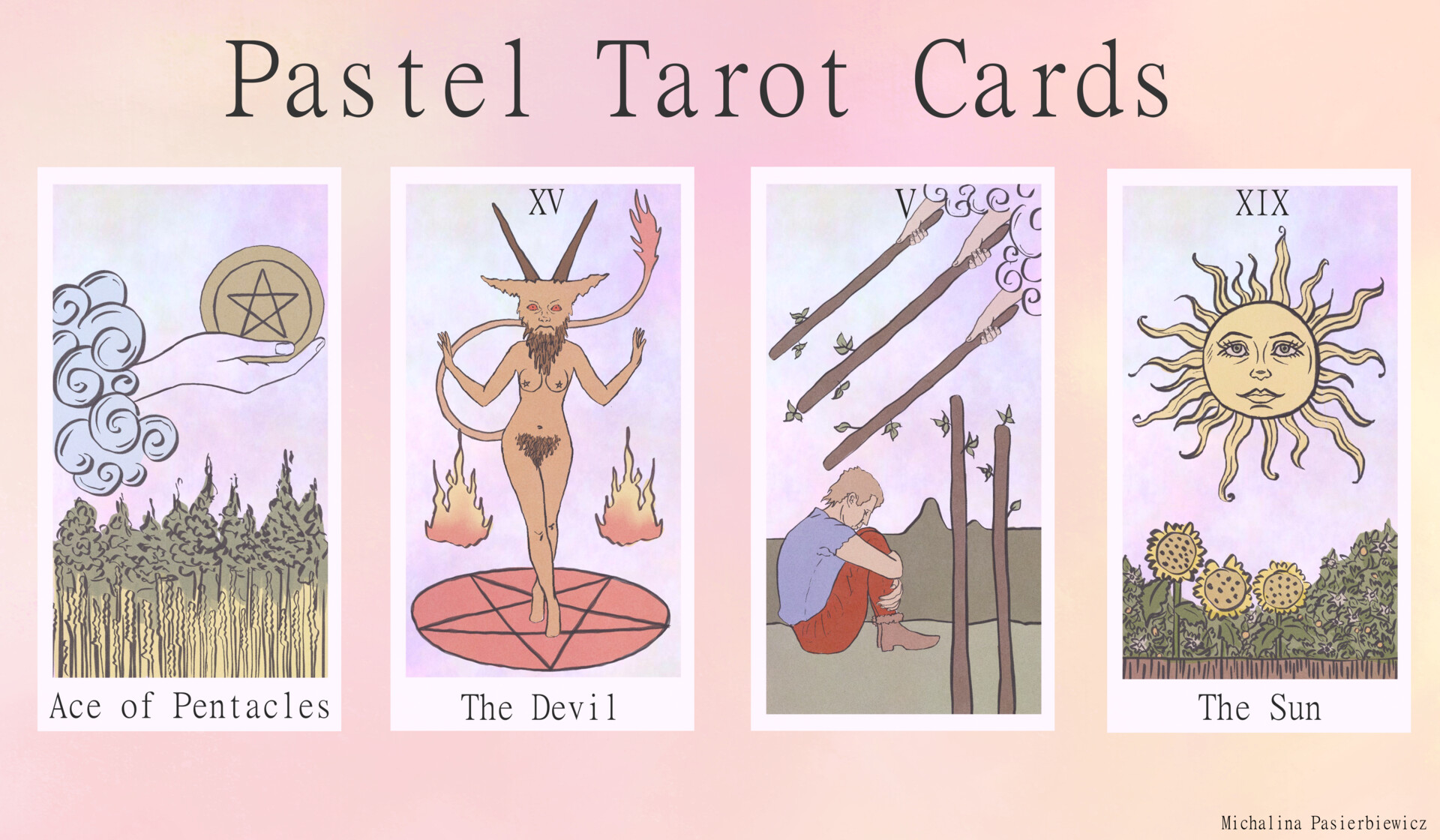 ArtStation - Pastel Tarot Cards Project