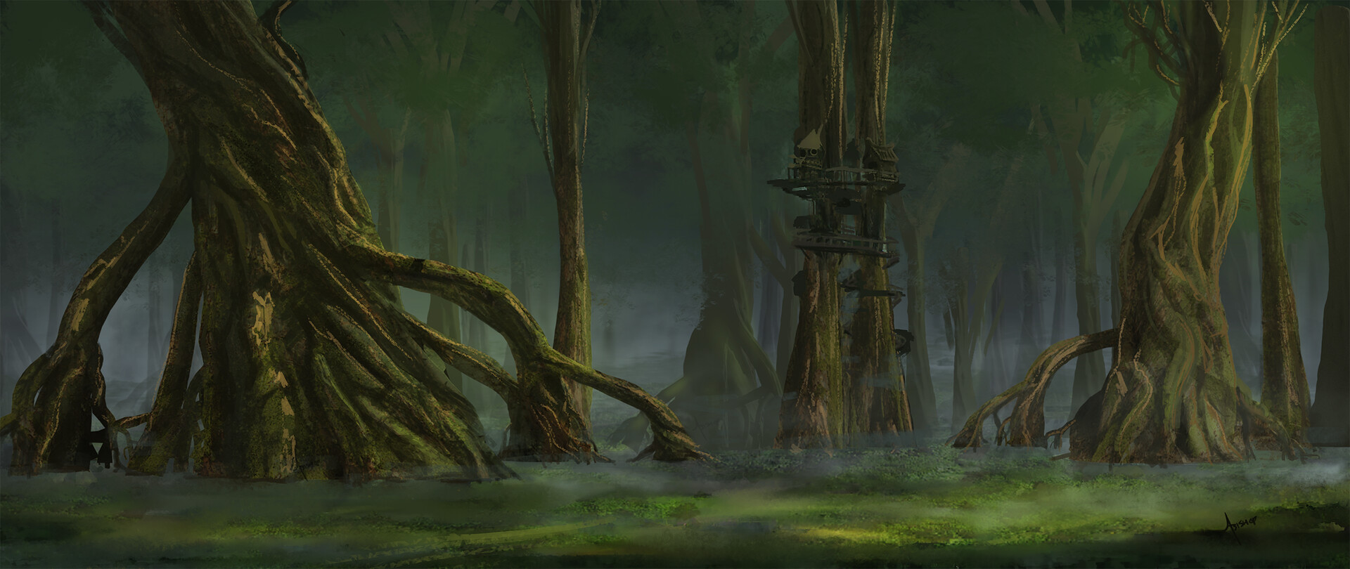ArtStation - Swamp Sketch