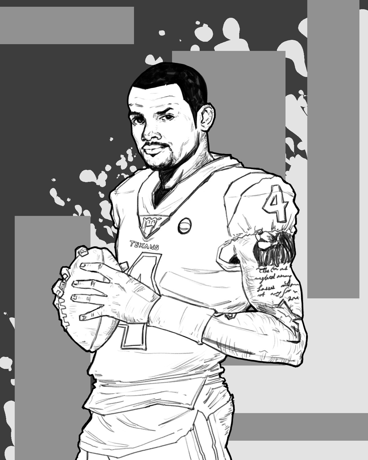 deshaun watson coloring pages