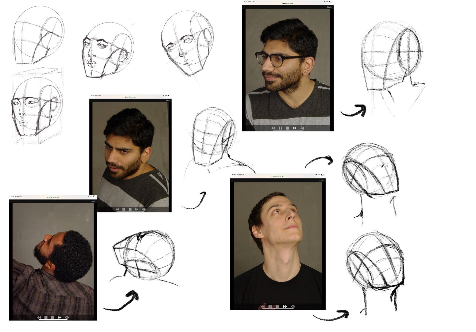 ArtStation - Head studies - image references from line-of-action.com