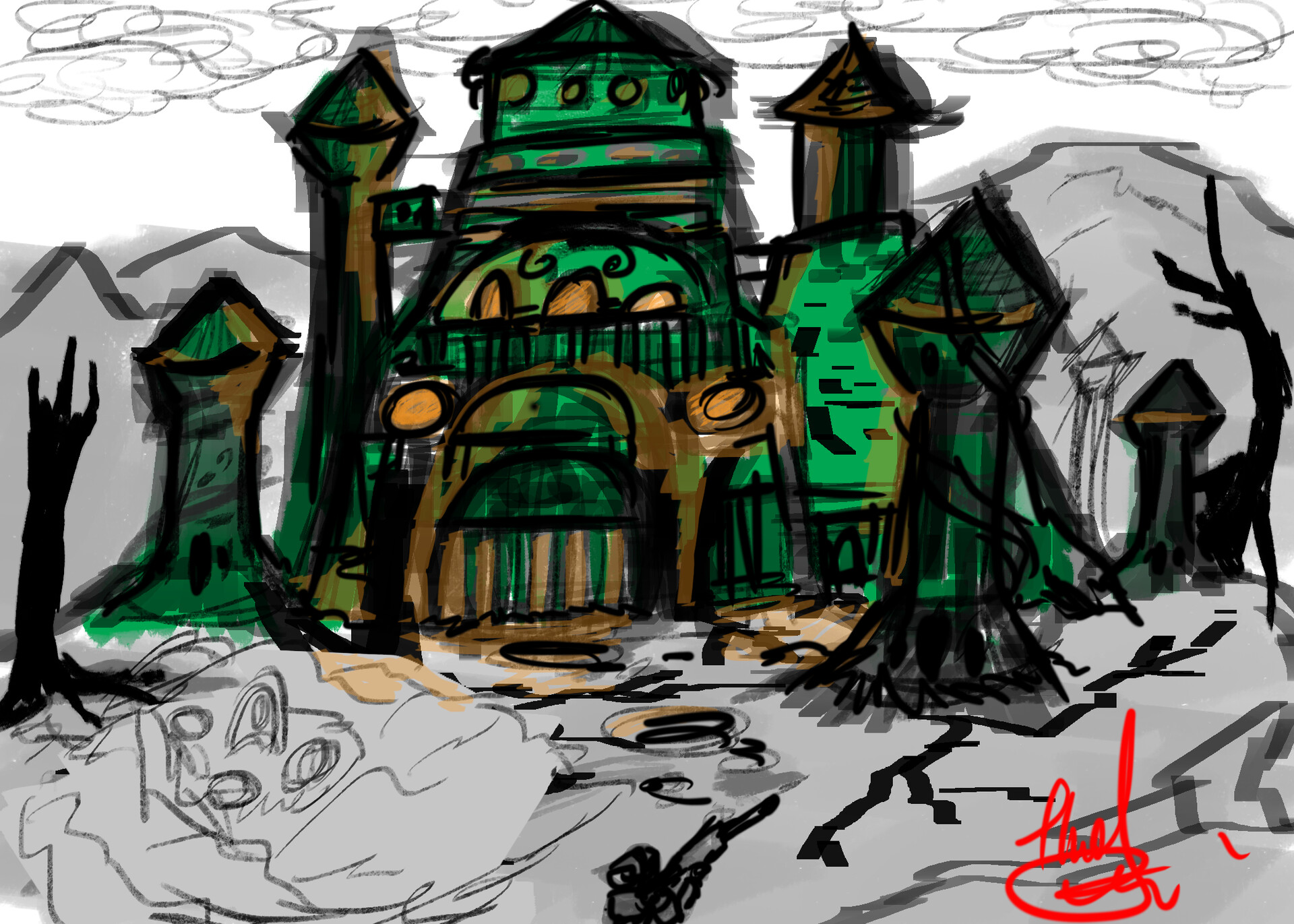 ArtStation - frog temple