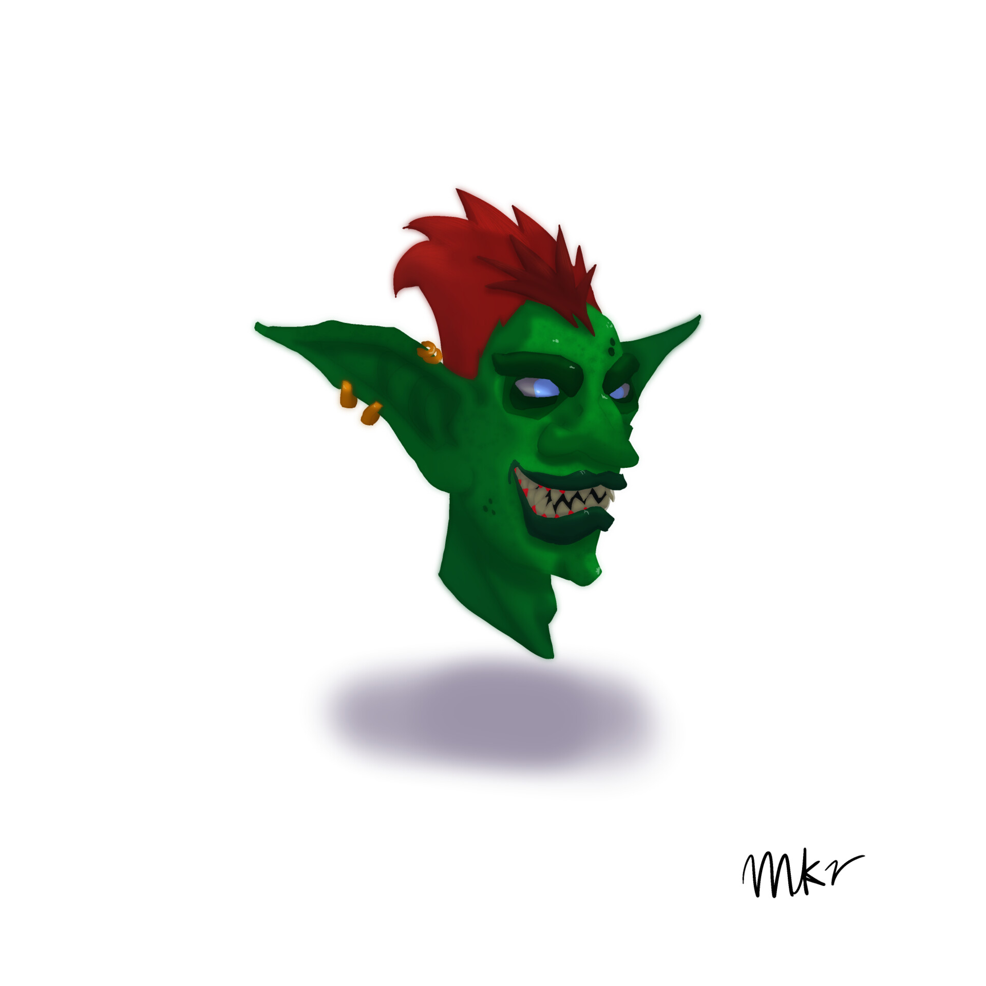 ArtStation - World of Warcraft inspired Goblin Face