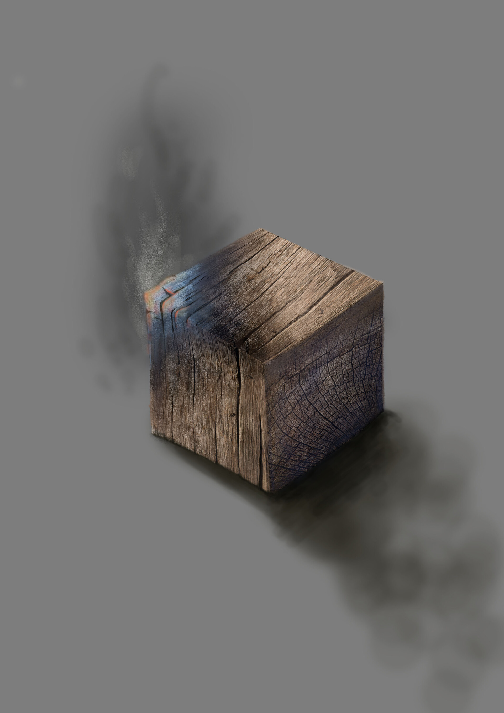 ArtStation - Burning wood