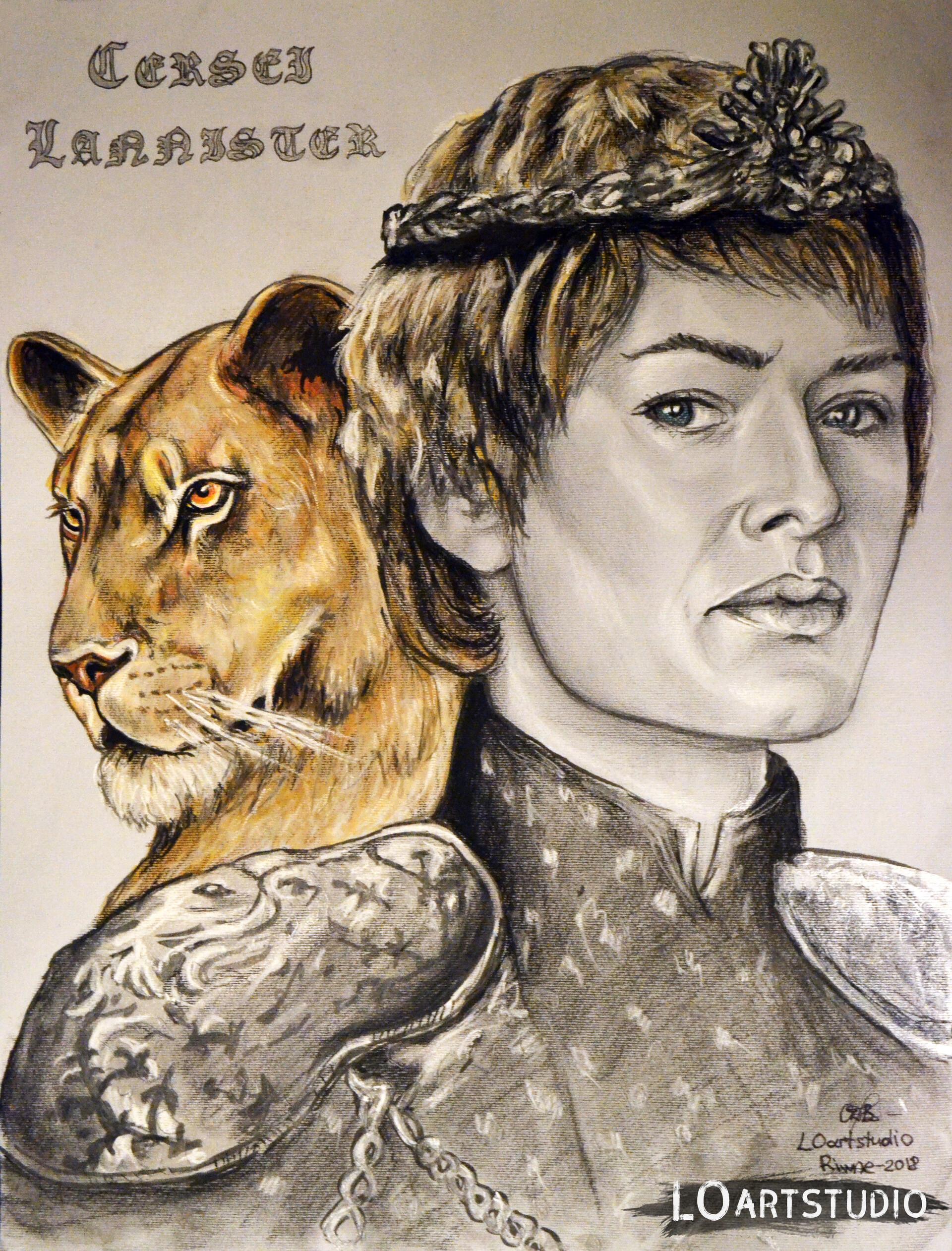how to draw lannister lion