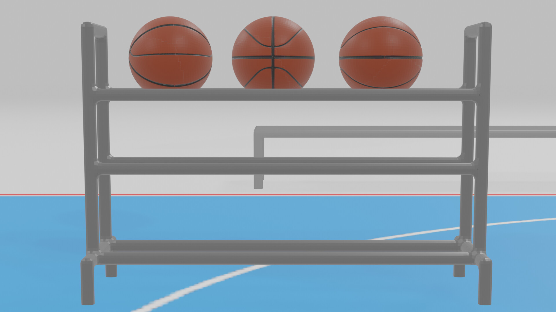Tim Smith - low poly basketball court