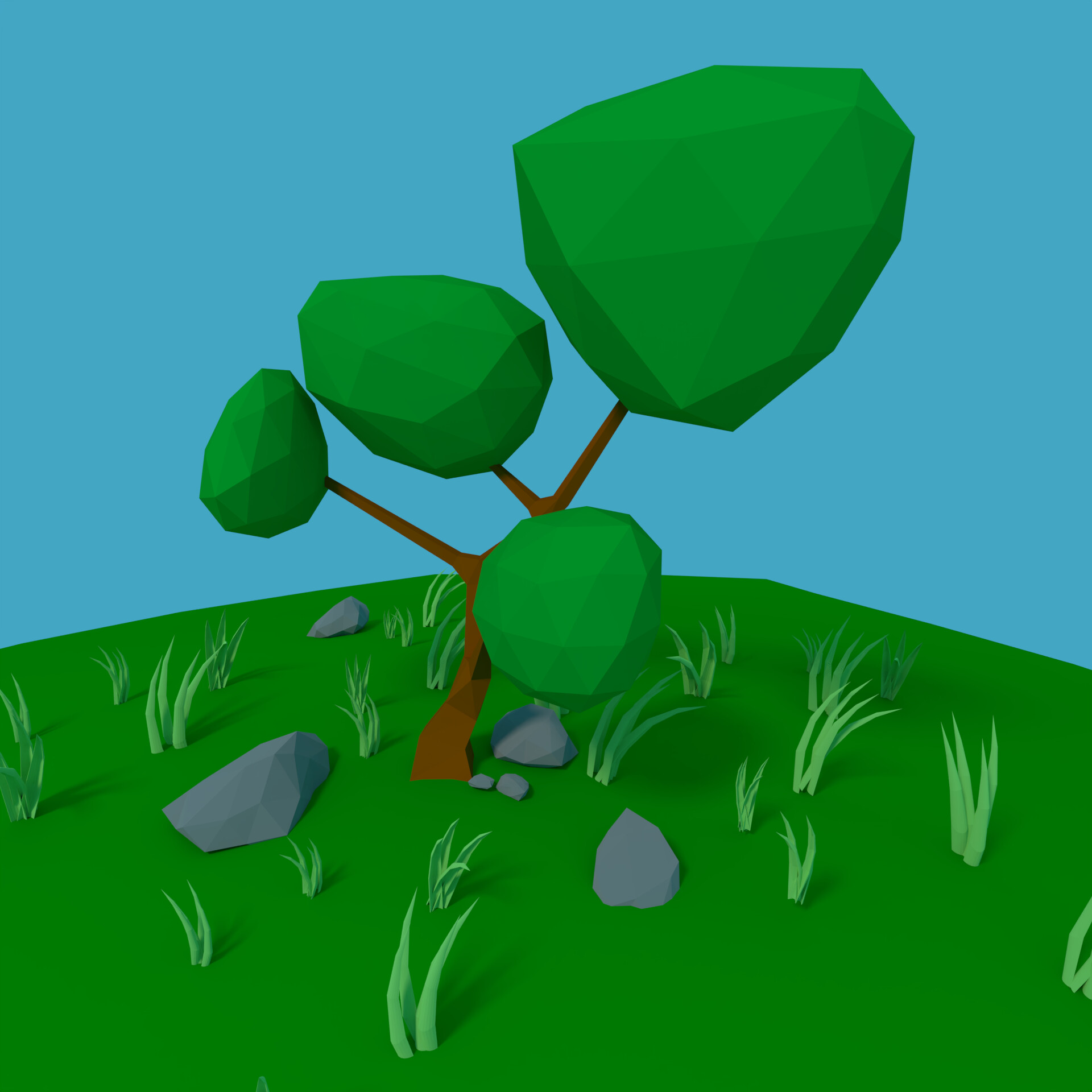 ArtStation - low poly tree