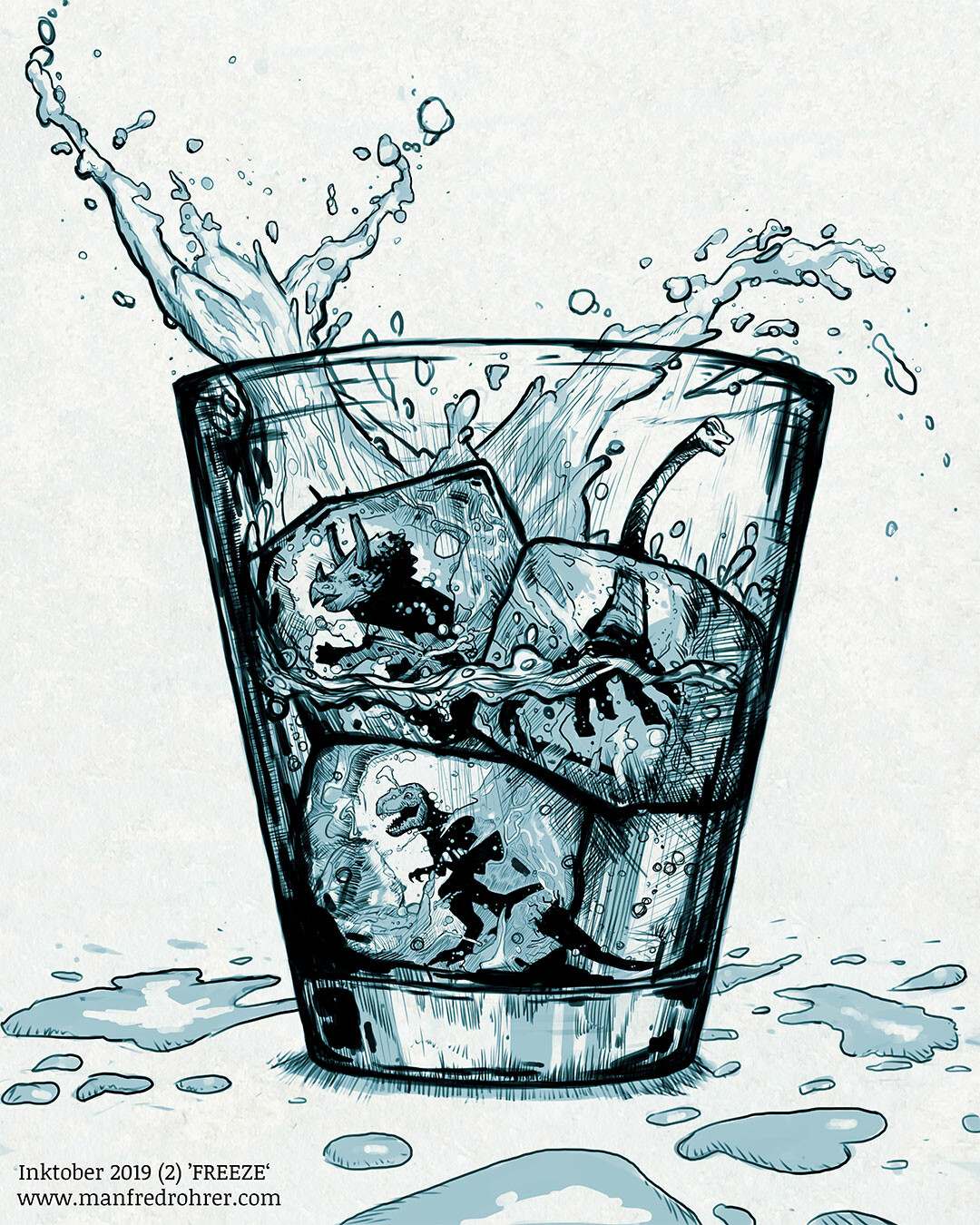 ArtStation - Inktober 2019 (4) 'freeze'