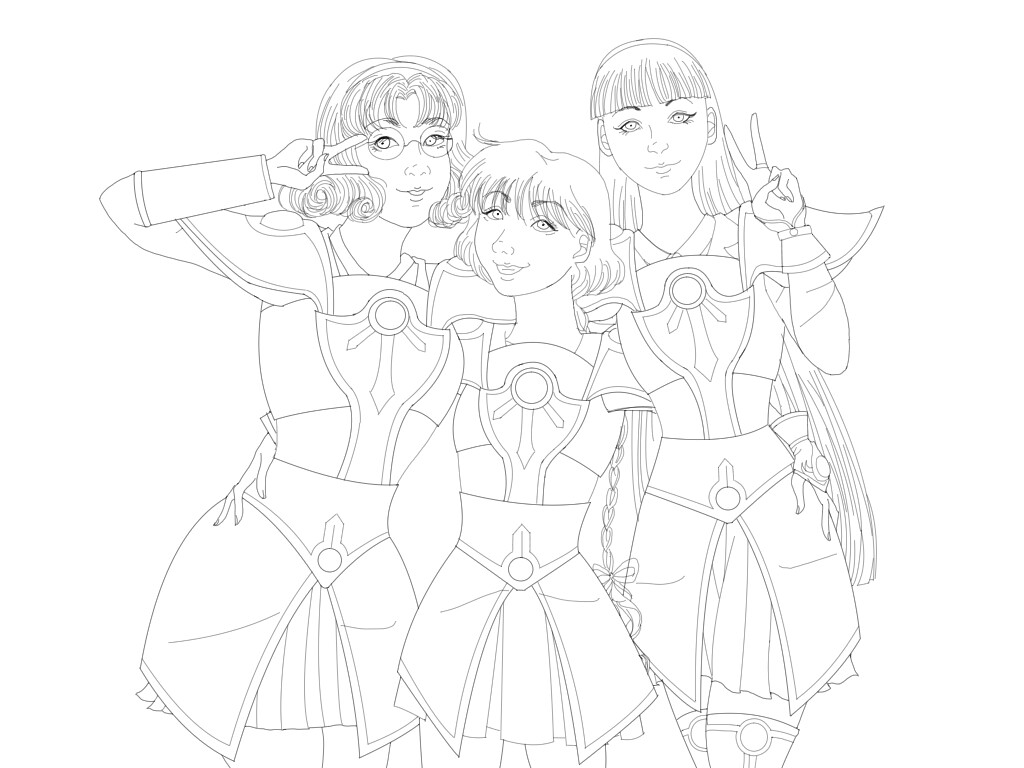 magic knight rayearth coloring pages