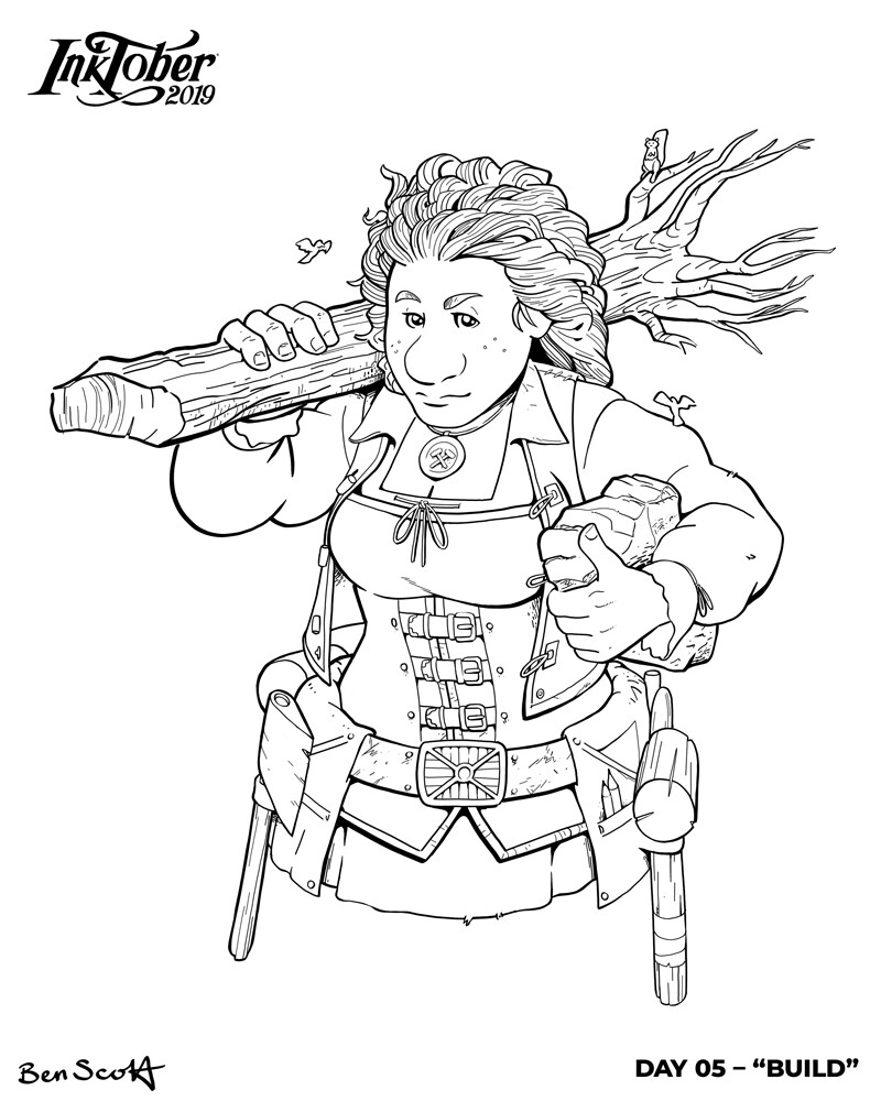 ArtStation - Inktober 2019/05 - "Build"