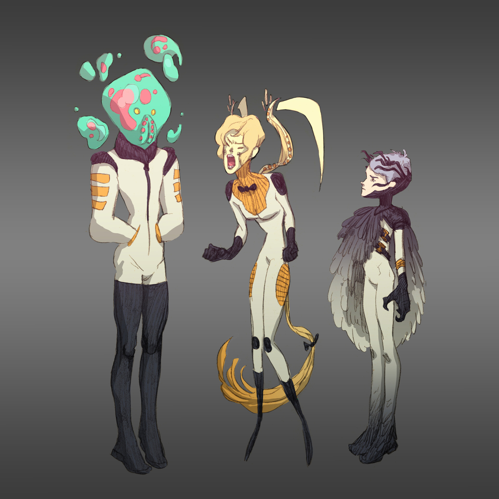 ArtStation - Character Design - Space Ship Members