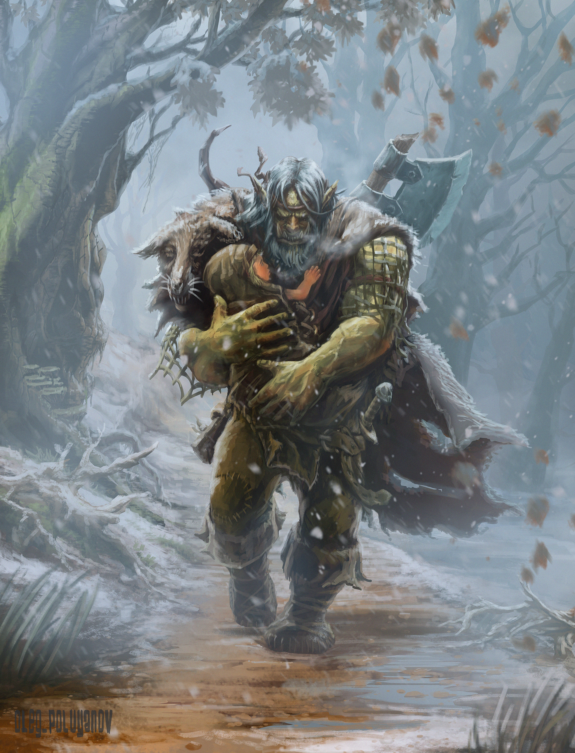 The old Orc by Oleg Poluyanov : r/ImaginaryOrcs