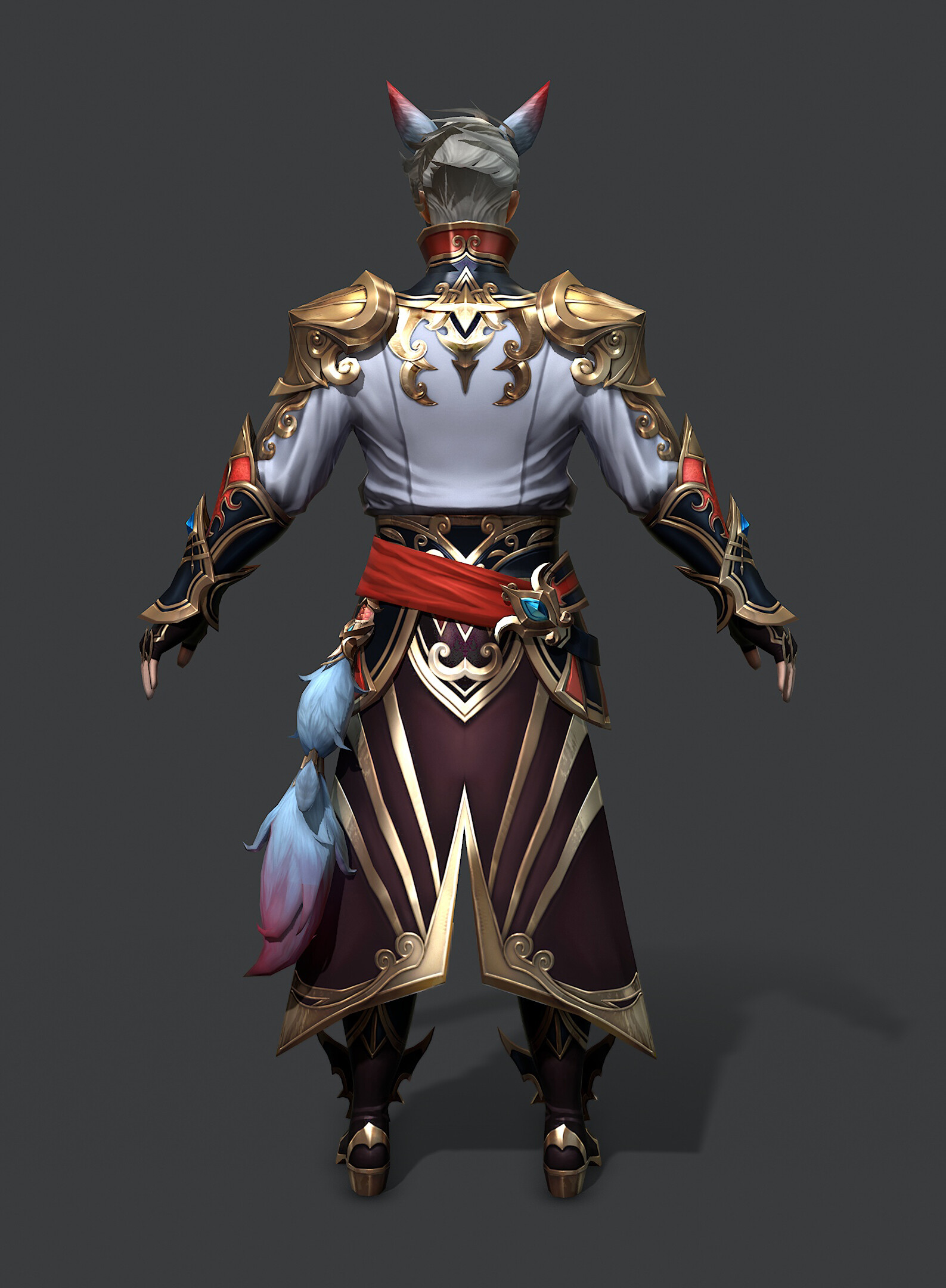 JH KANG - legendary fox with nine tails clothes / LUTHIEL Mobile RPG game