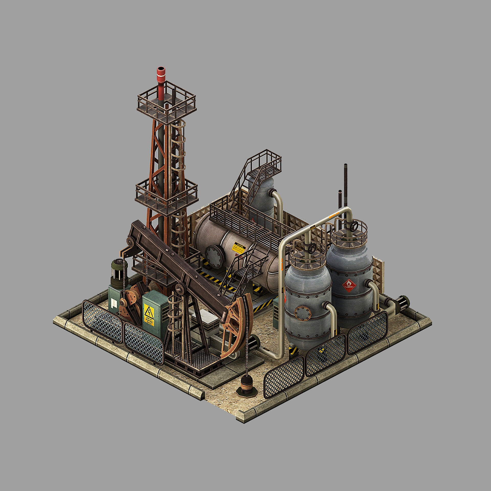 ArtStation - Oil derrick