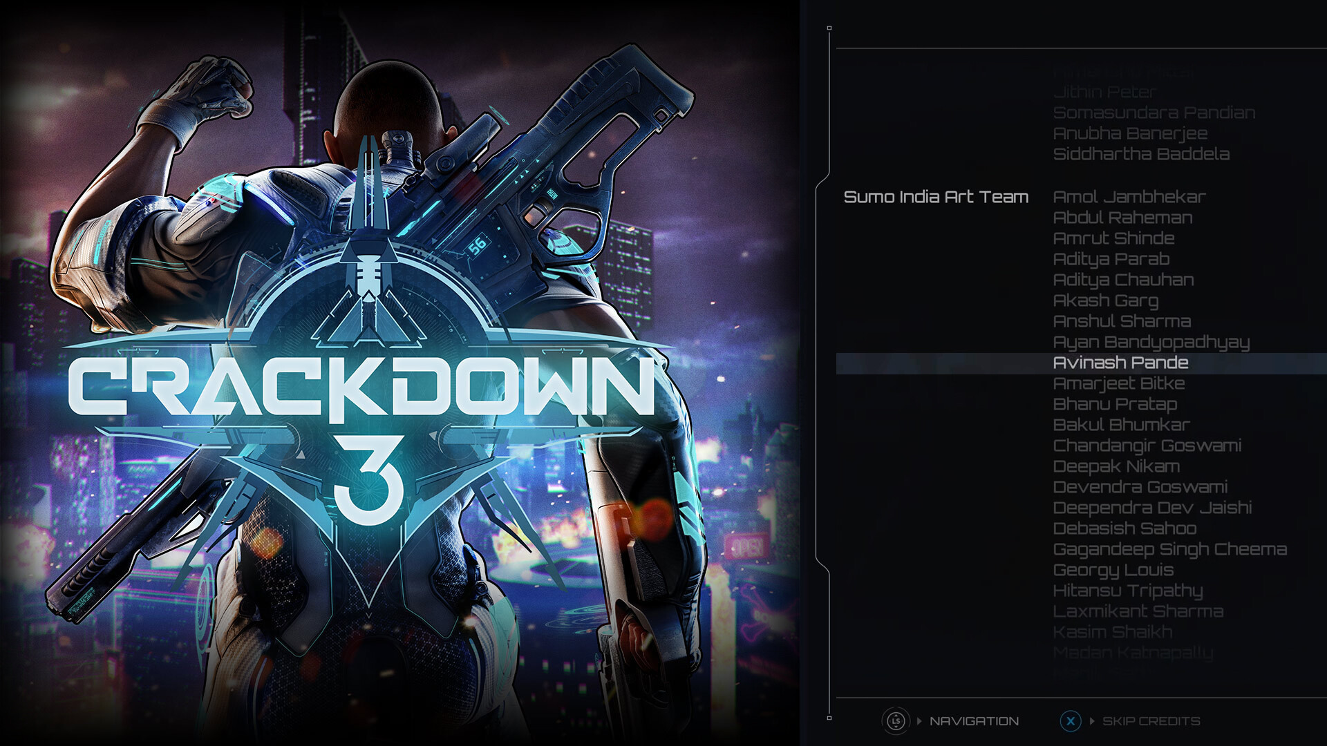 crackdown 3 credits