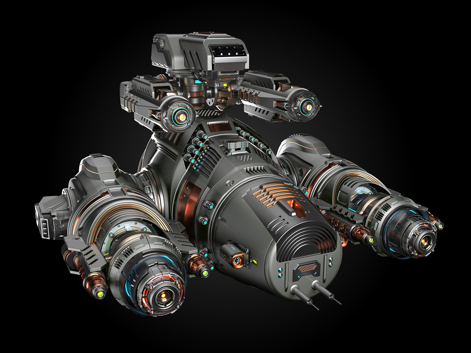 ArtStation - sci-fi battleship 3d model (available for purchase)
