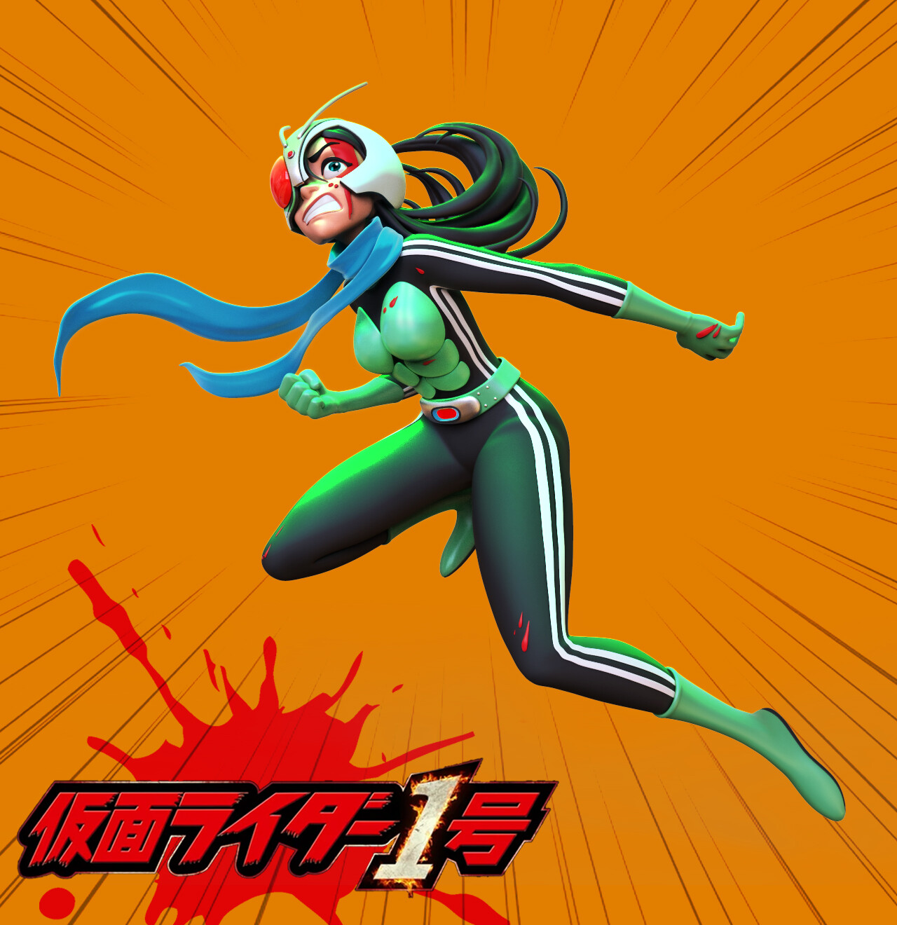 ArtStation - Kamen rider 01 girl