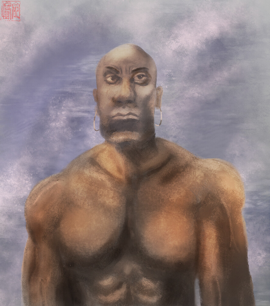 ArtStation - Bald muscle man