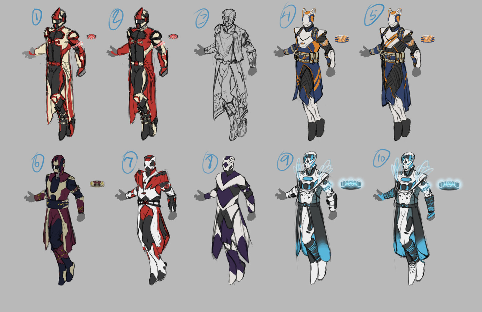 Jose D - Destiny 2 - Warlock Armor designs