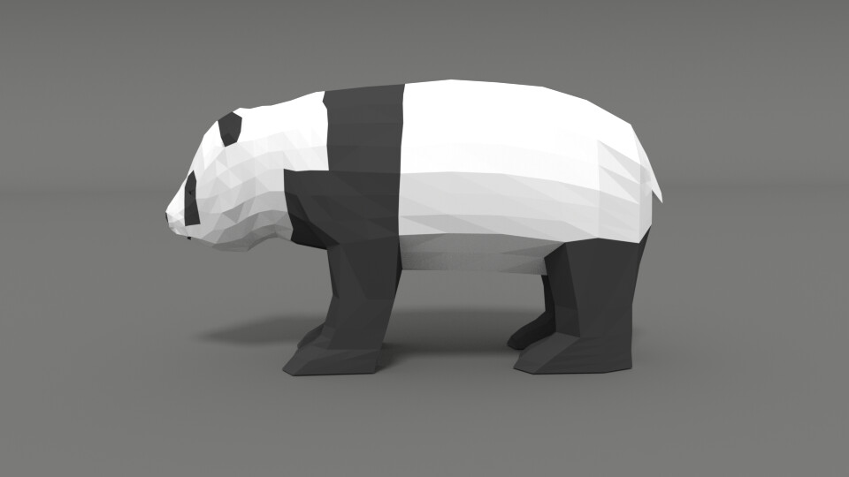 chroma 3D - Low Poly Cartoon Panda
