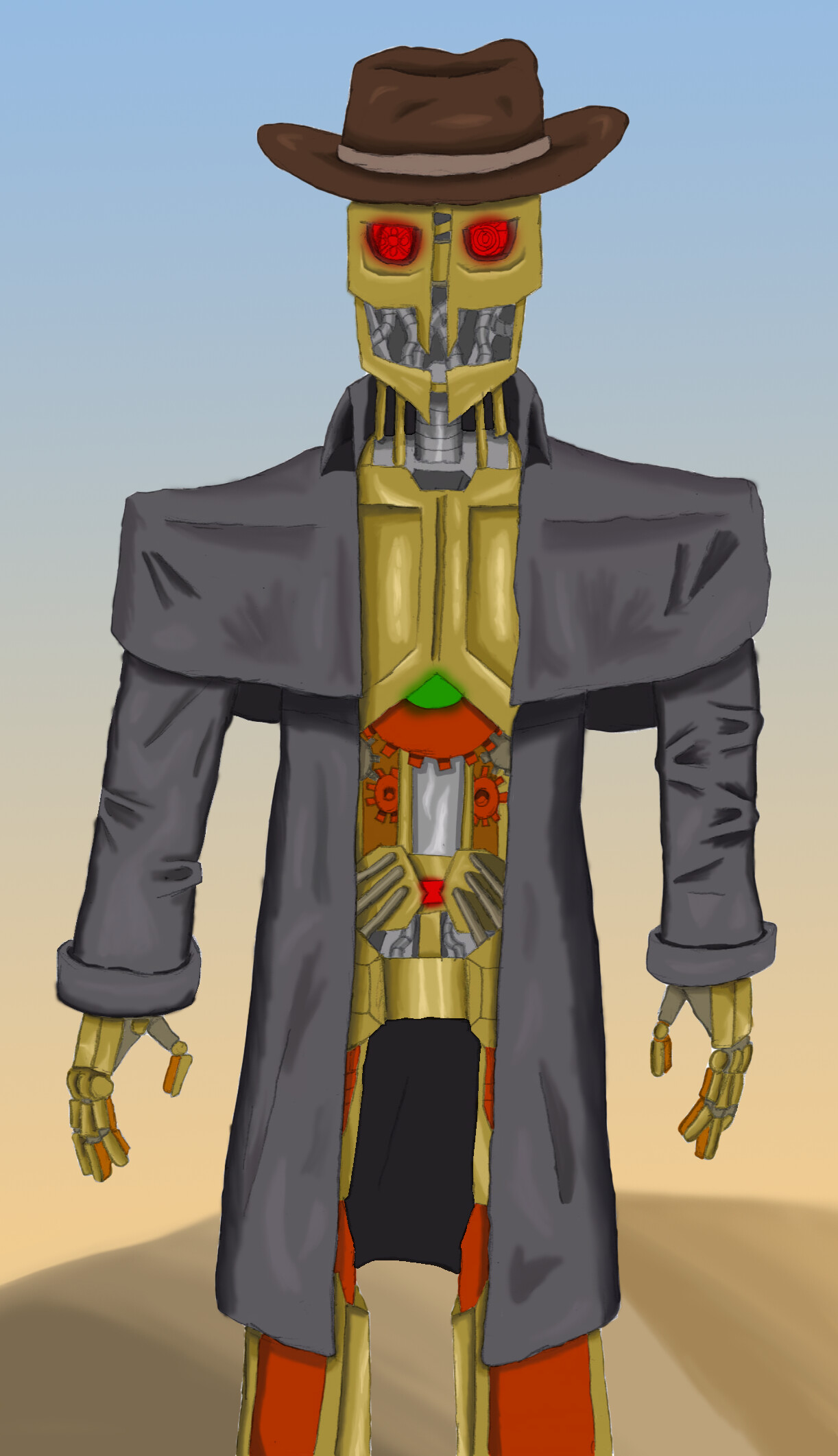 ArtStation - Robot Cowboy concept art