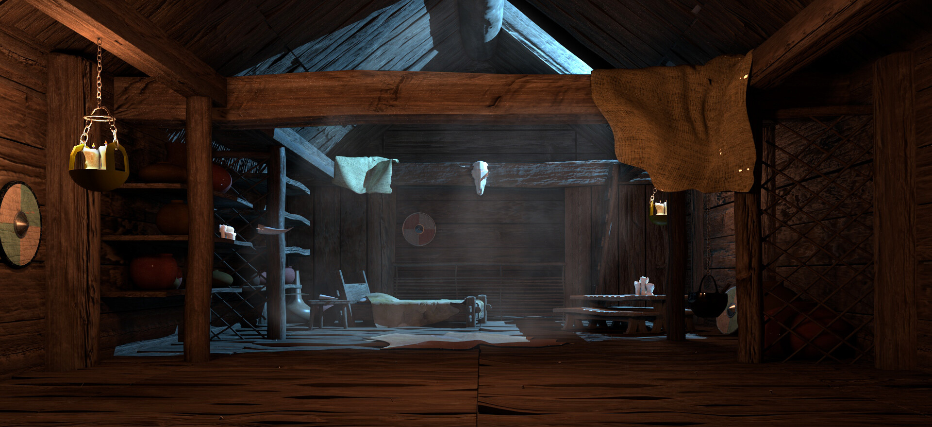 ArtStation - Viking Longhouse Interior