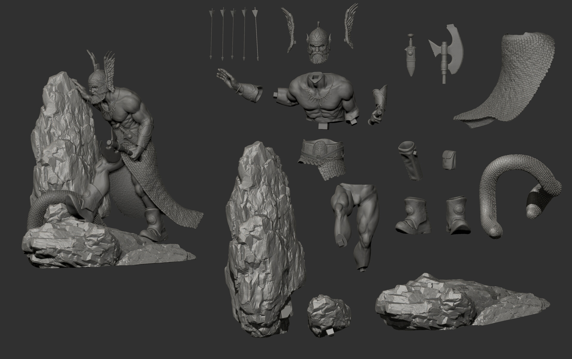 Daniel Gava - Frank Frazetta's Dark Kingdom - Fan Art Statue
