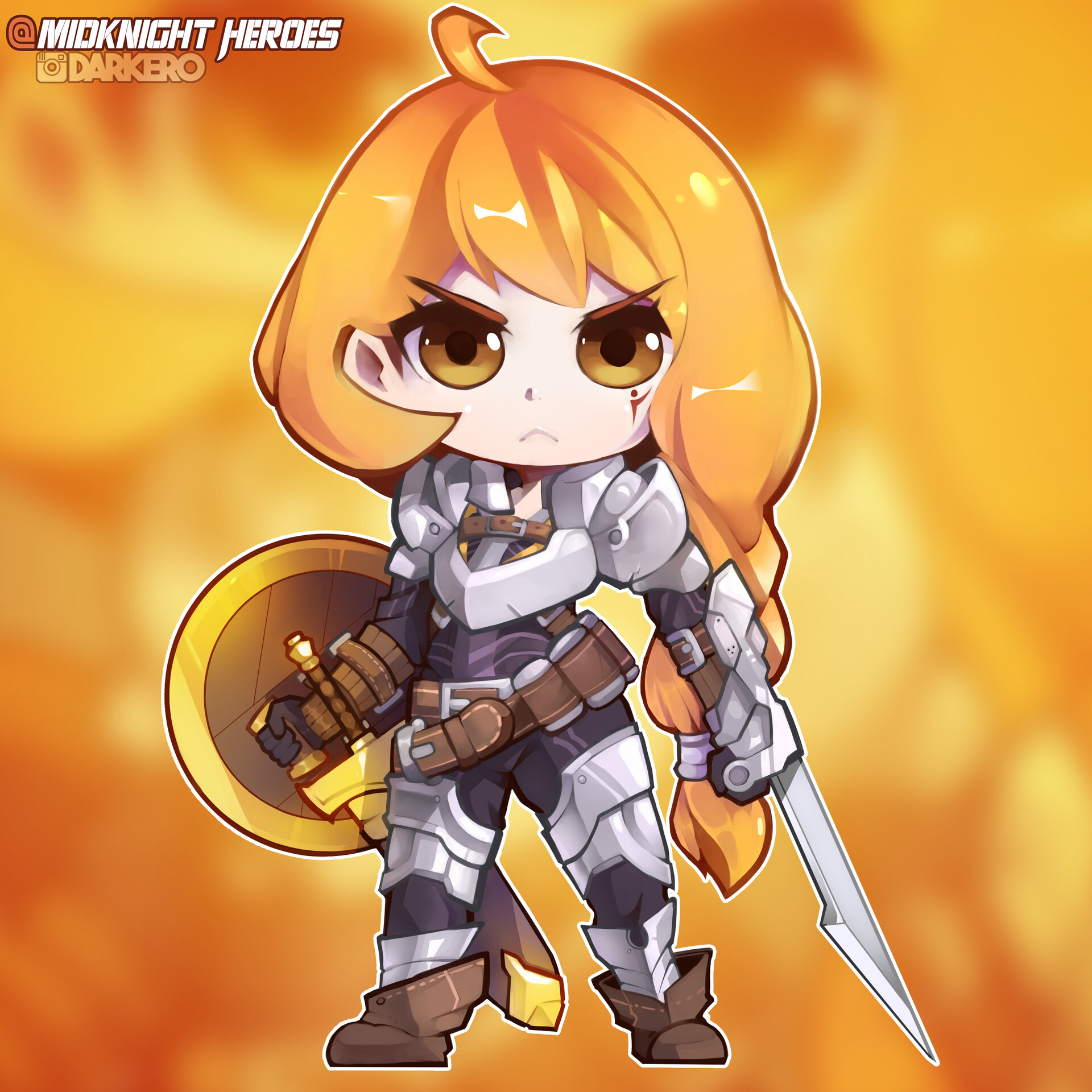 ArtStation - Midknight Heroes - Female Warrior