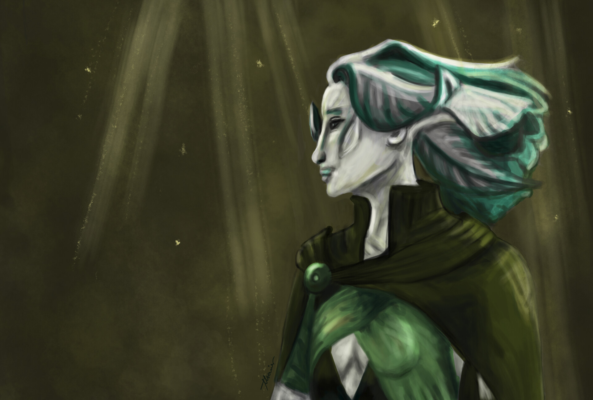 ArtStation - Sylvari Portrait Speedpaint