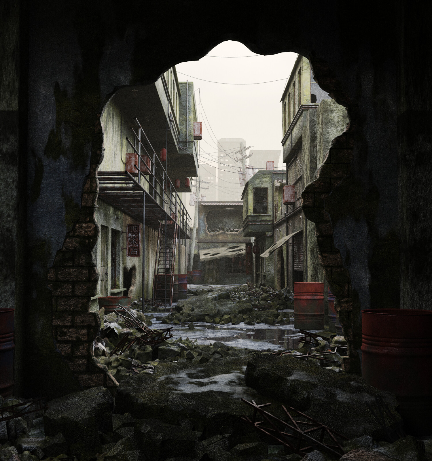 ArtStation - Post Apocalyptic Scene