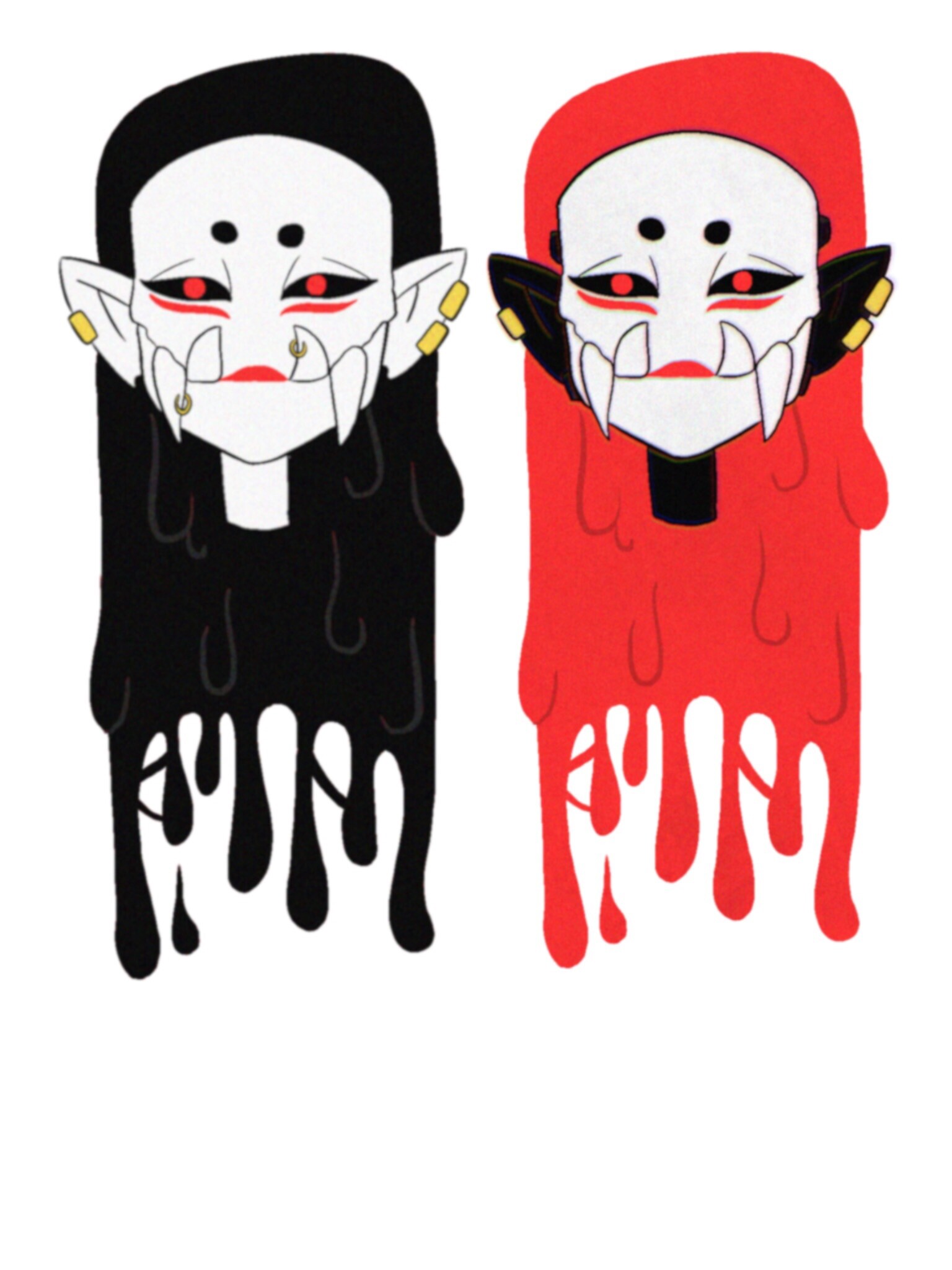 ArtStation - Character design: ink/blood demon