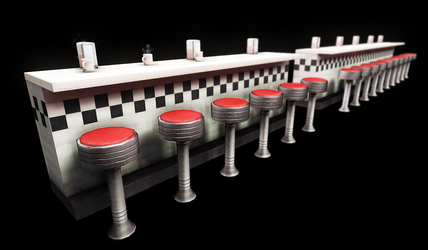 ArtStation - 50s Diner Props