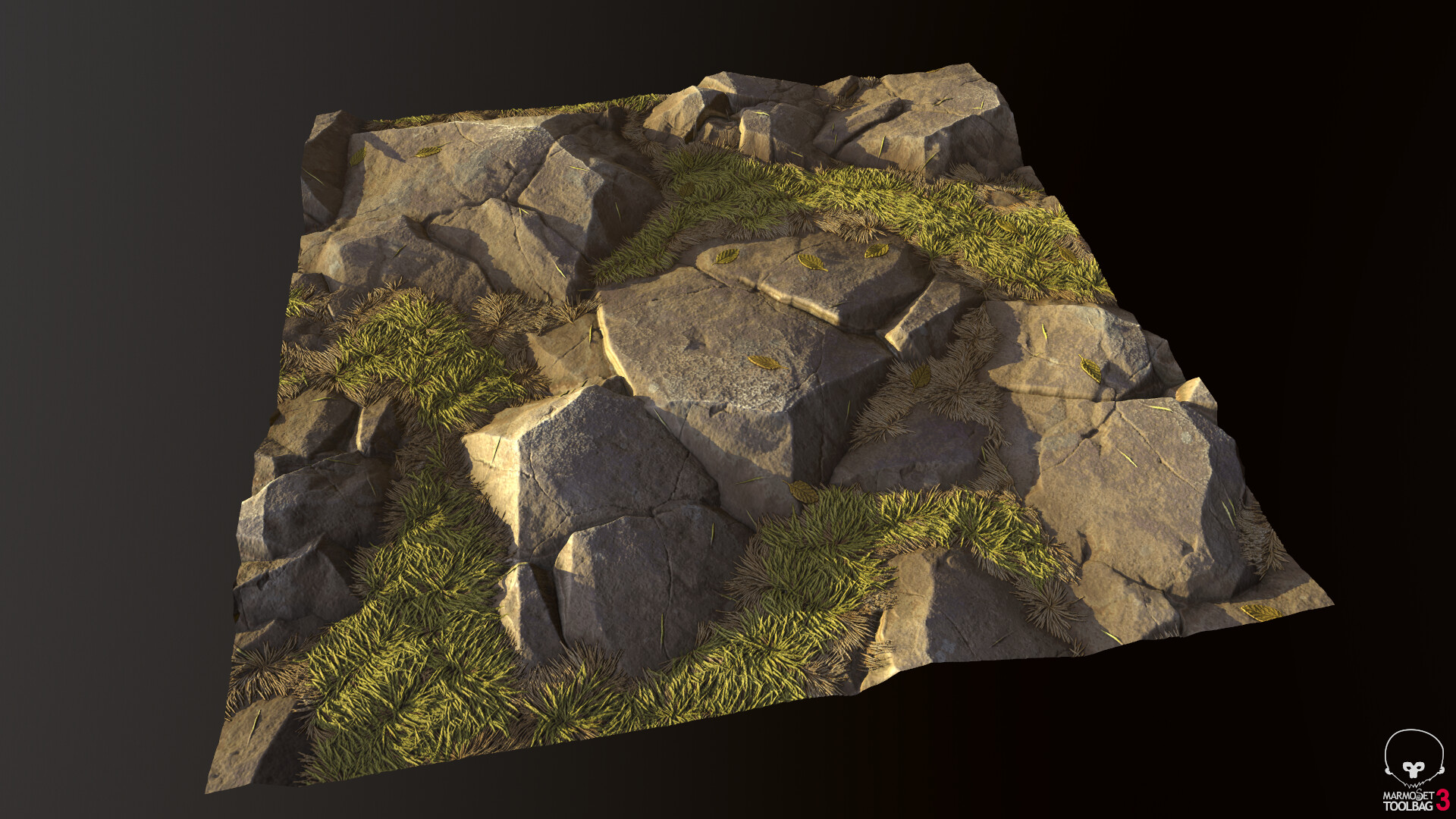 ArtStation - Grassy rock