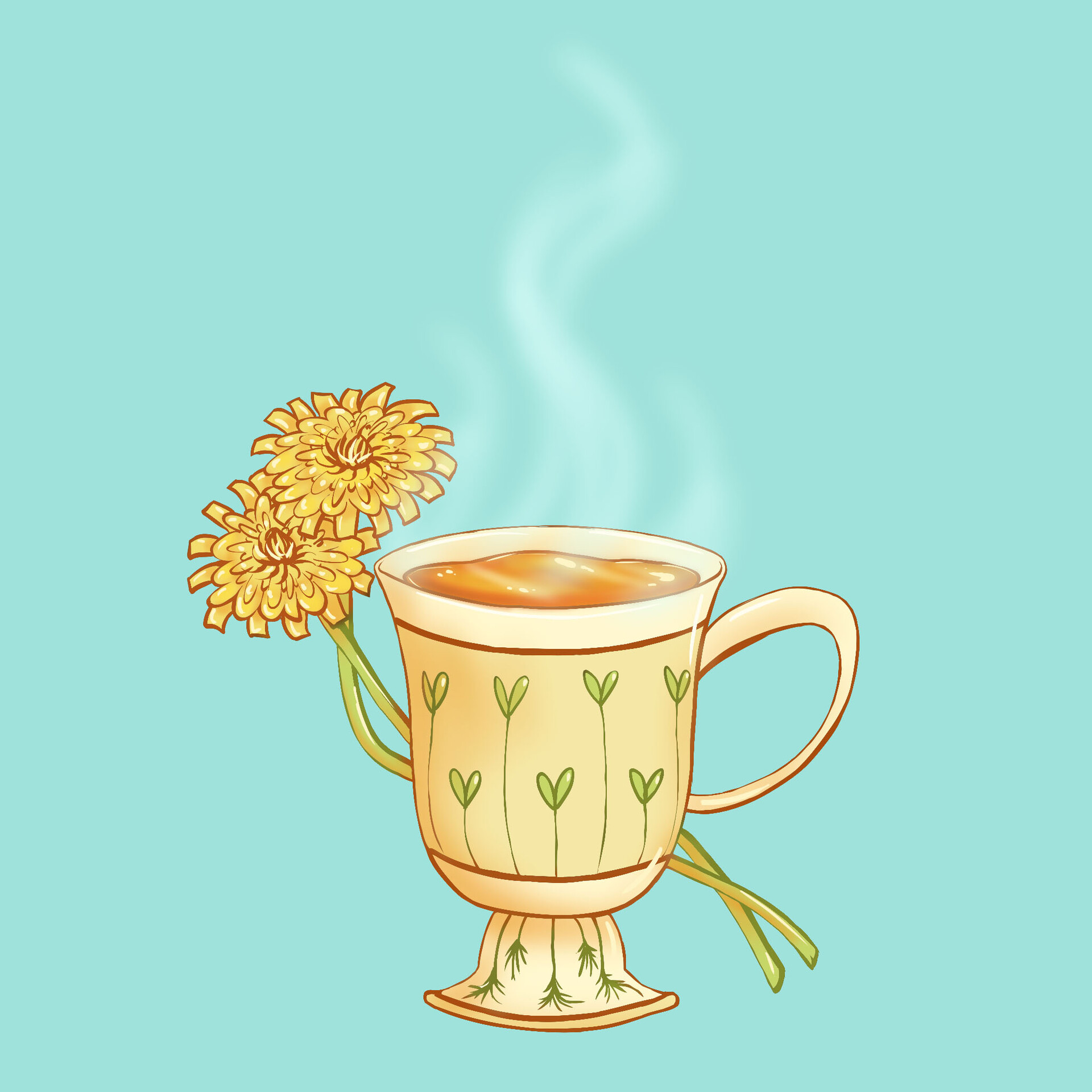 ArtStation - Herbal Tea with Dandelions