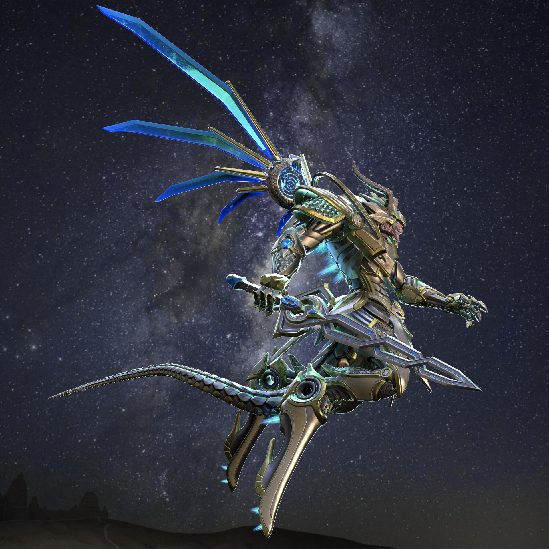 ArtStation - Dragon warrior for GGAC2019